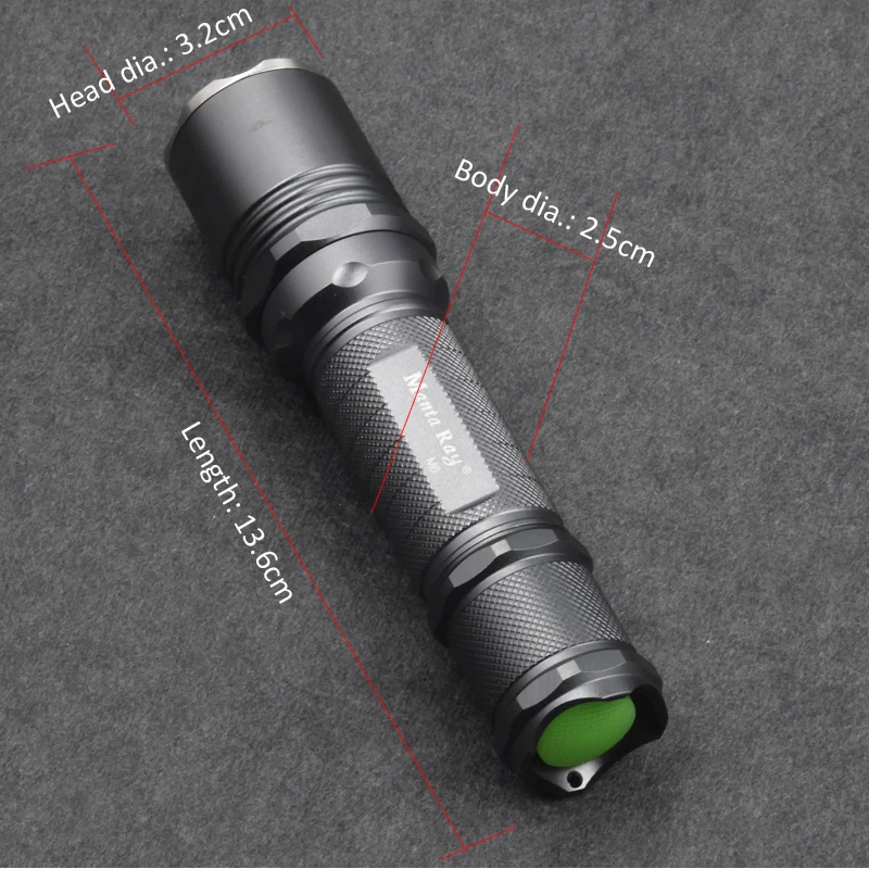 Manta Ray M6 XML2 XM-L2 U3 LED Tactical Flashlight for Camping