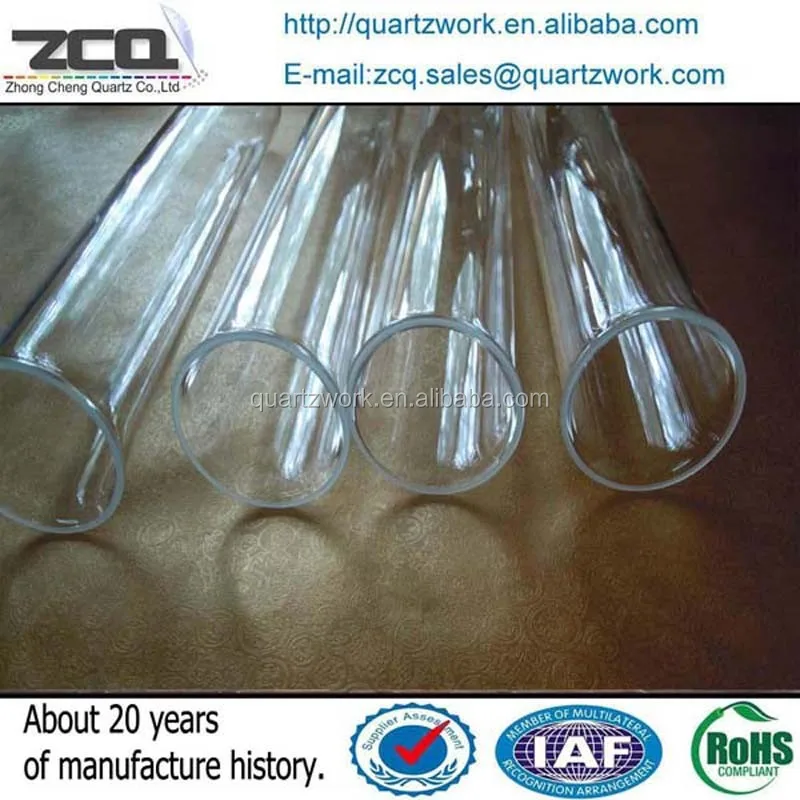 Fused Silica Tube Borosilicate Pipe Open End Glass Cylinder - Buy Glass ...