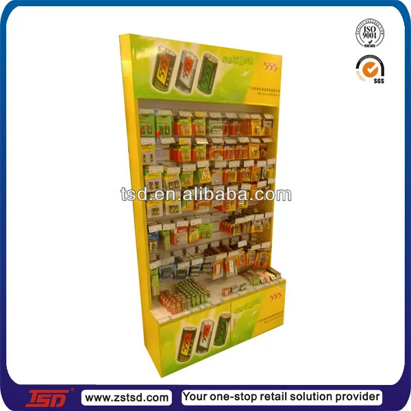 Custom Free Standing Metal Wire Car Battery Display Stand Rack