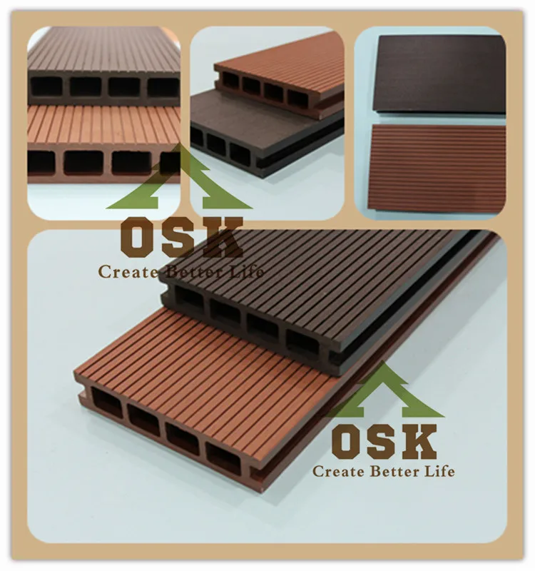 Wpc Profile 30mm*145mm Wood Plastic Composite Hollow Wpc Decking Floor ...