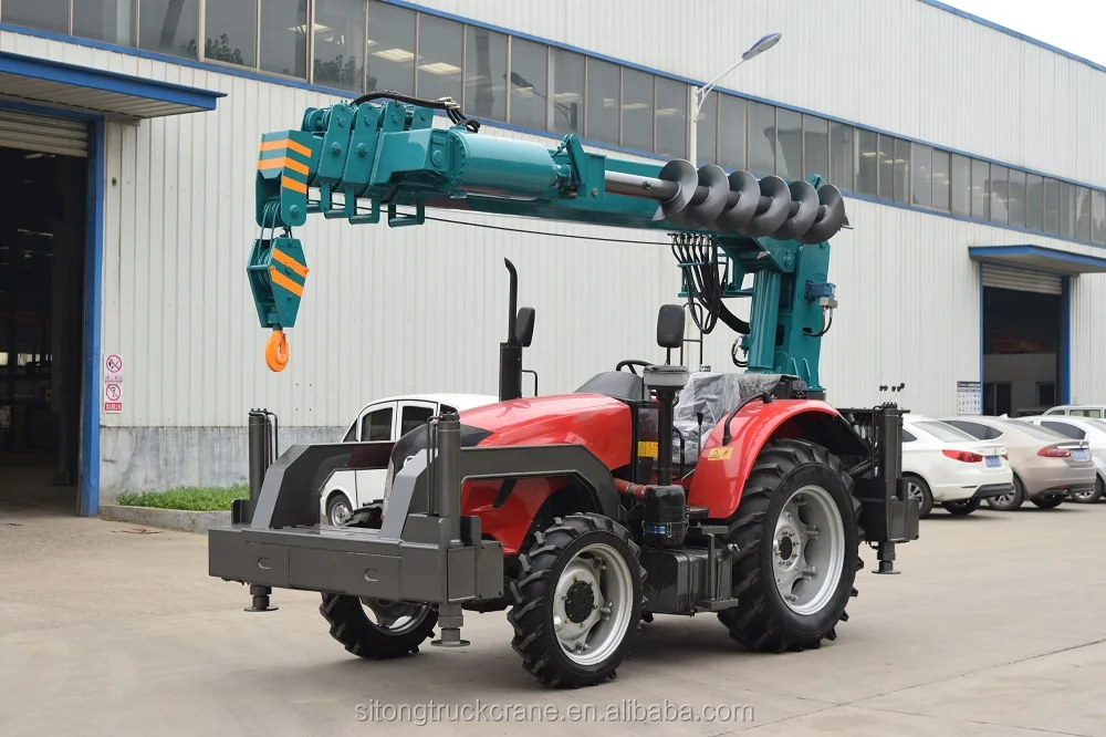 5 Ton Tractor Crane With Hyd. Rear Hole Digger Pole Lifter - Buy 5 Tons ...