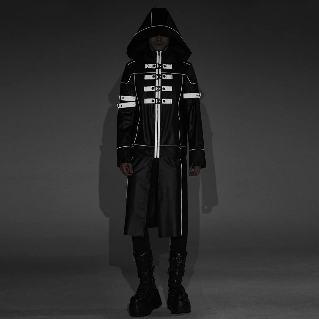 Wy-1114 Punkrave Futuristic Windproof Jacket Men Long Coat Trench Coat ...