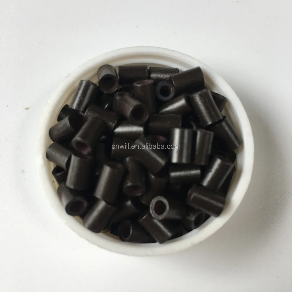 4.0 3.0 6.0mm Copper Silicone Micro Link 4.0mm Hair Micro Rings Beads For Loop I Tip Hair ...