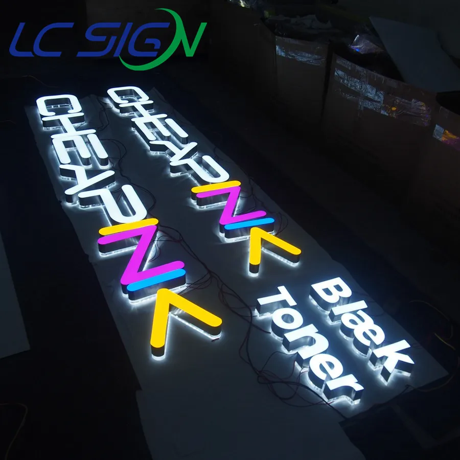3d Stainless Steel Word Sign Acrylic Led Fashionable Advertising ...
