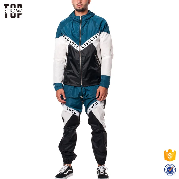 Oem Unisex Color Block Tracksuits Sports Poly Tracksuit For Unisex ...