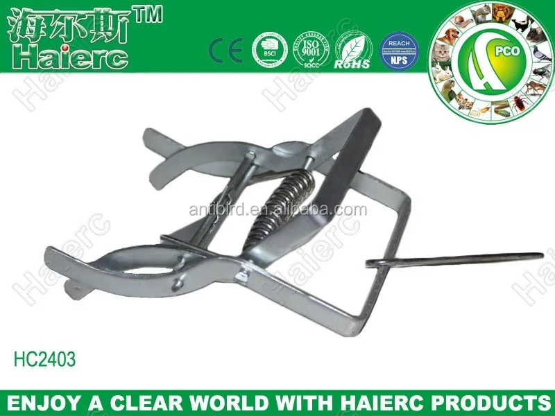 Haierc Spring Loaded Claw Mole Trap - Heavy Duty & Reusable