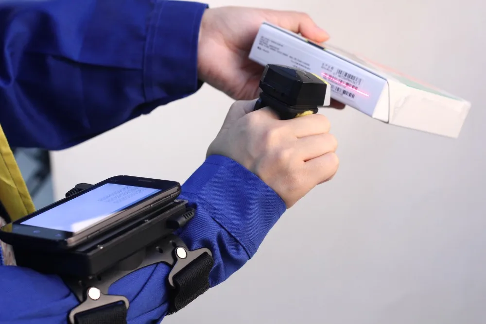 Barcode Scanner 2d Finger Reader With Wearable Arm Holder For Picking ...