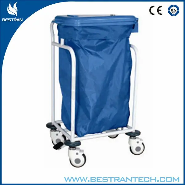 China Bt-slt001 Stainless Steel Hospital Metal Laundry Cart Waste Dirty ...