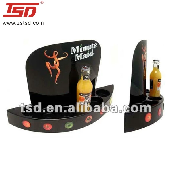Acrylic Drink Display Counter Holder - Eye-Catching Retail