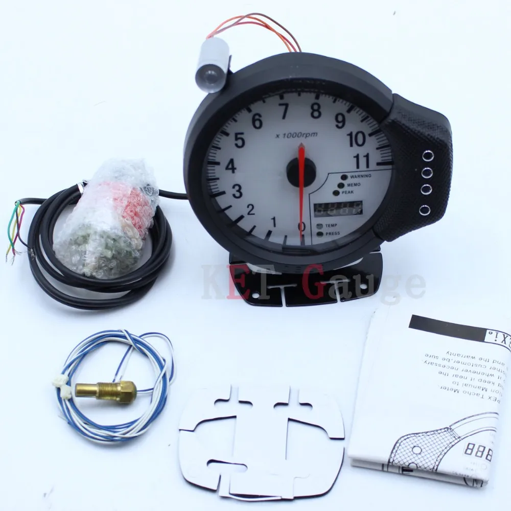 Auto Car 4.7" Tachometer Water Temp Oil Pressure Apexi 3-in-1 Tacho ...