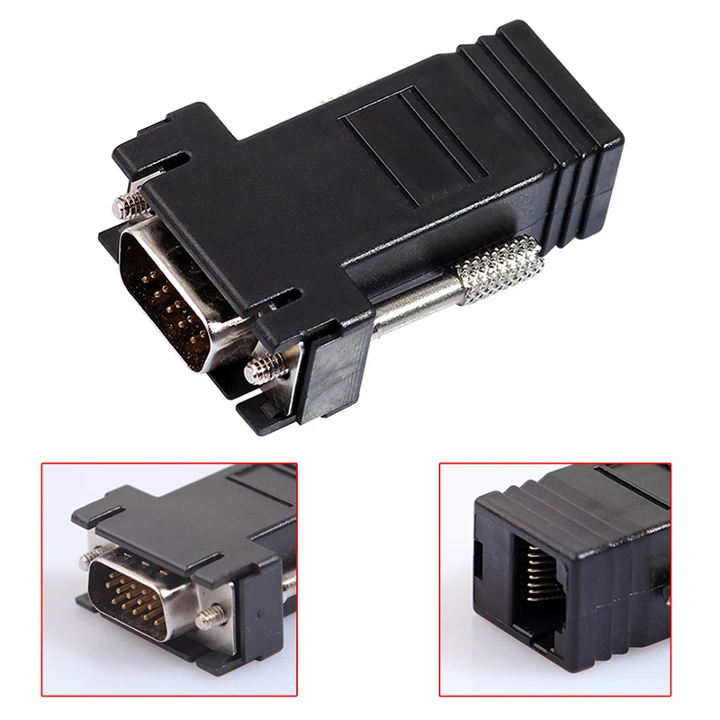 Vga Extender Female/male To Lan Cat5 Cat5e/6 Rj45 Ethernet Female ...