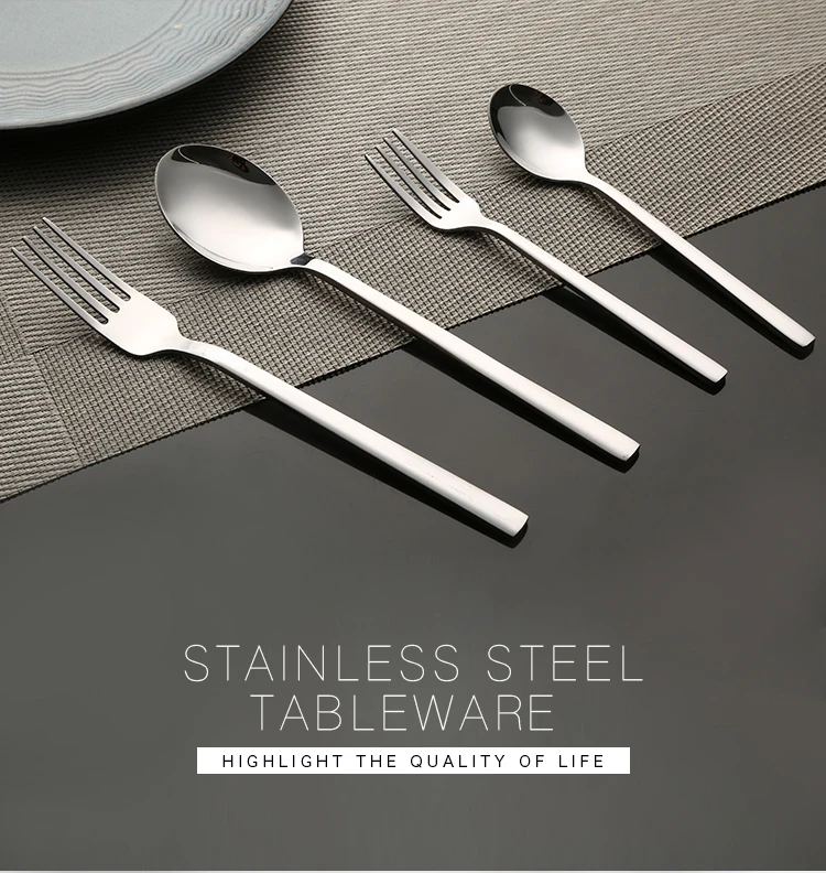 Italian Tableware Rice Husk Tableware Stainless Steel Flatware Set ...