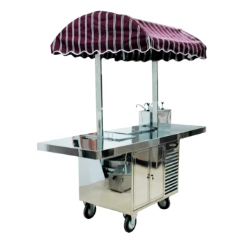 American Hot Dog Cart With Mini Fridge/ Food Push Cart - Buy Hot Food ...