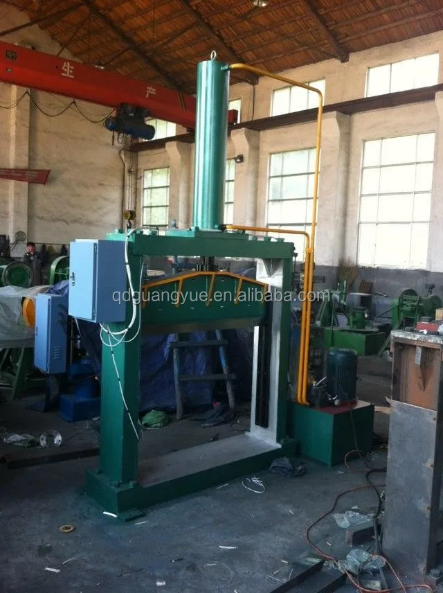 Rubber And Plastic Cutting Machine Guillotine / Raw Rubber Sheet Bale ...