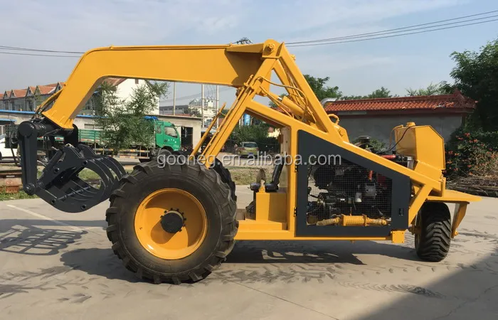 Three Wheel Bell Logger Wheel Loader Log Grapple With 1 Ton Capacity ...