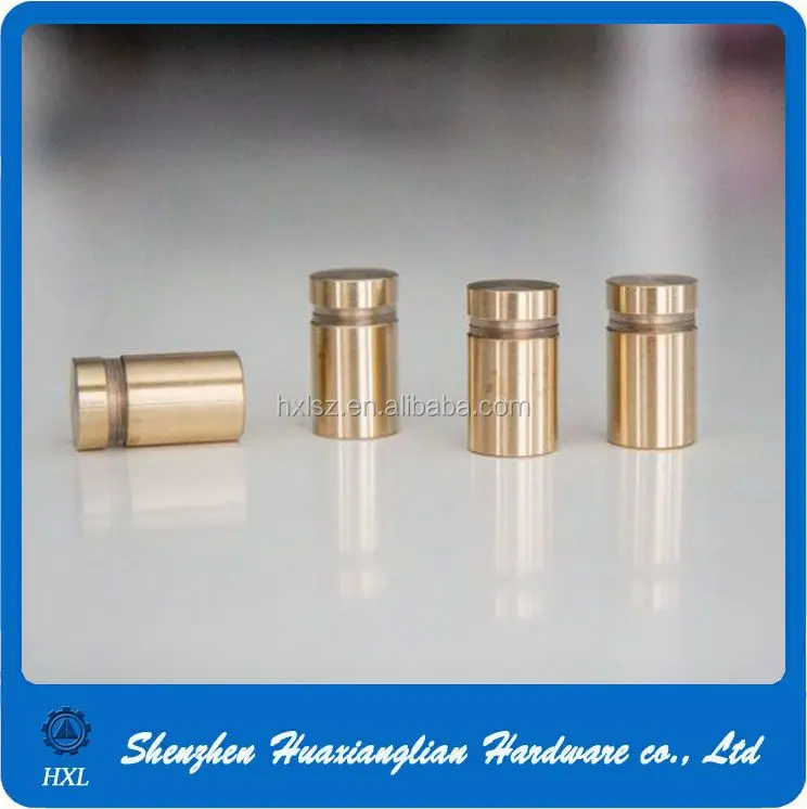 Gold Color Decorative Sign Supports Acrylic Glass Fixing Screw Standoff ...