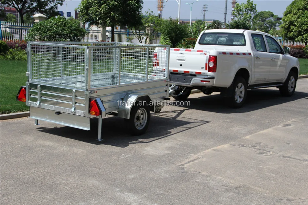 New Type Europe 8x4ft Galvanized Sheet Caged Box Trailer - Buy Strong ...