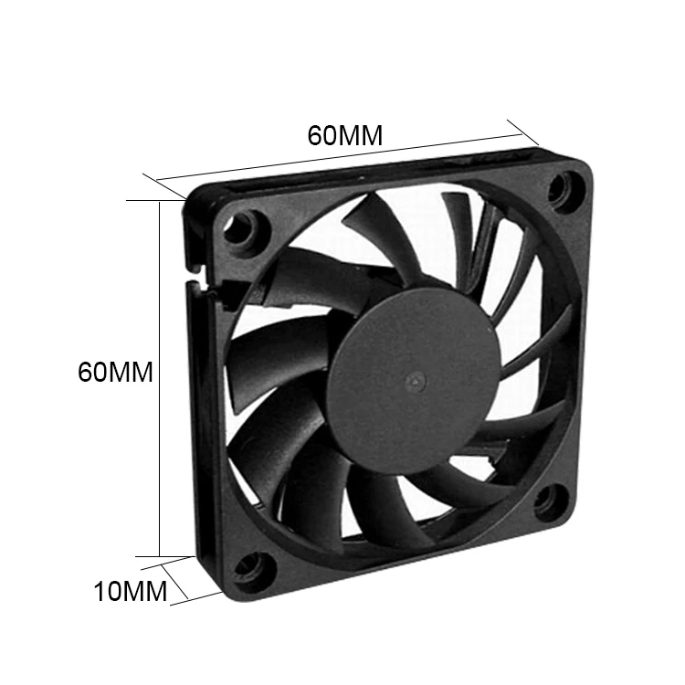 6010 60x10 60mm 60x60 Silent Mini Exhaust DC 12V Fan 60x60x10 Mm