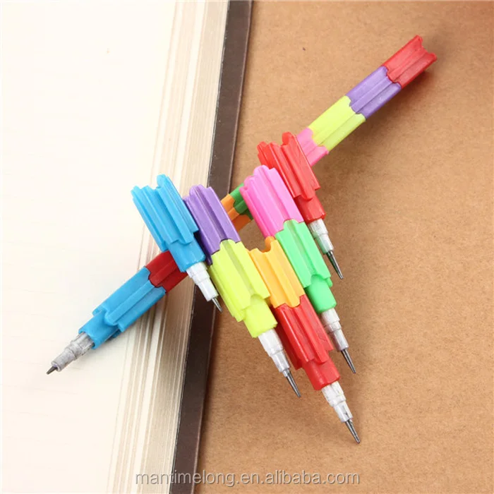 Colorful Stacker Swap 8 Color Section Building Block Non-sharpening ...