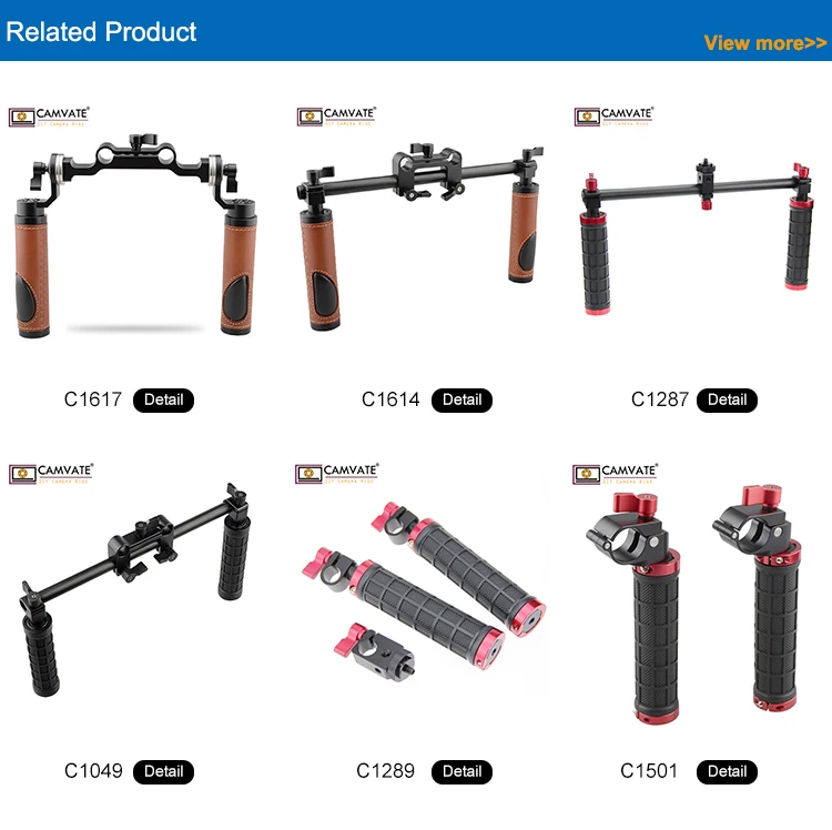 CAMVATE Camera Grip Handle with Rod Clamp for 15mm Rod Rig