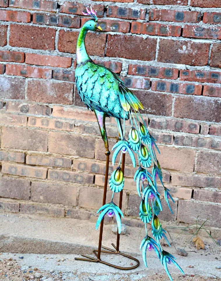 Metal Yard Art Outdoor Large Peacock Buy Large Peacockoutdoor Peacockmetal Yard Peacock