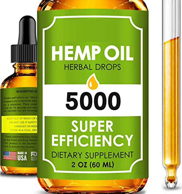 Amazon Best Seller Organic Hemp Oil 5000mg Private Label 100% Natural ...