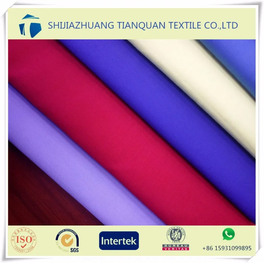 Poplin Pocketing Lining Plain Tc Fabric Tc T/c 65/35 65% Polyester 35% ...