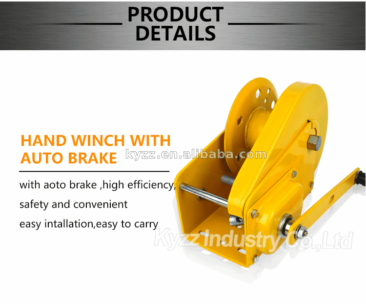 1200 1800 2600 Lbs Small Hand Manual Winch 100 Kg With Brake - Buy Hand ...