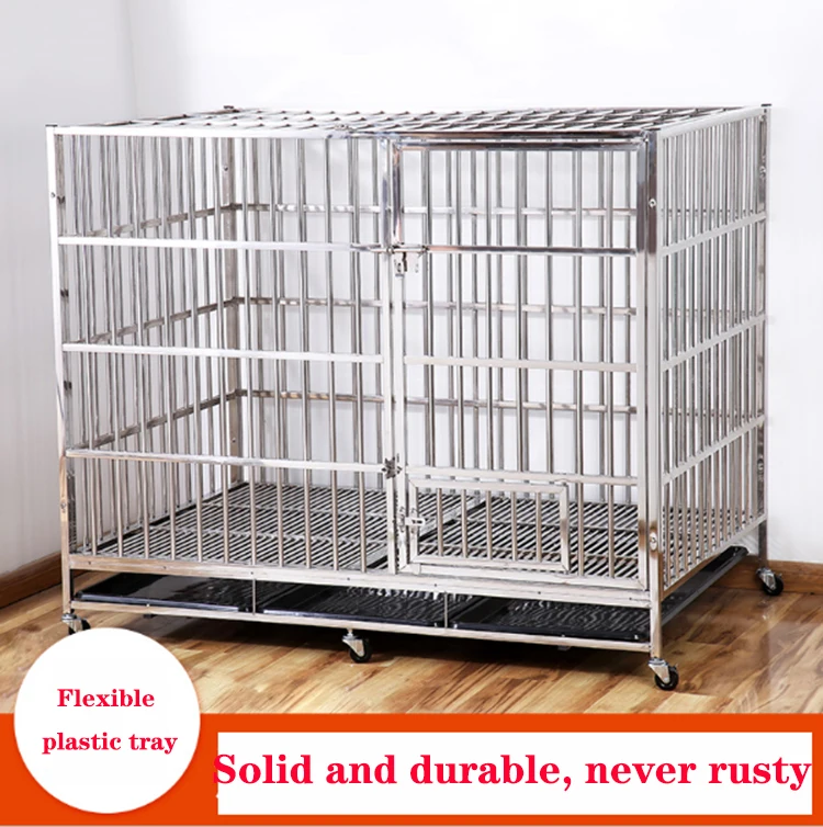 Wholesale Waterproof Stainless Steel Metal Dog Cage Kennel With Wheels ...