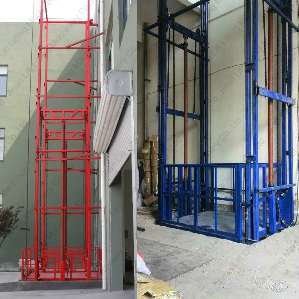 2018 Hydraulic Guide Rail Lift Vertical Warehouse Elevator Platform ...