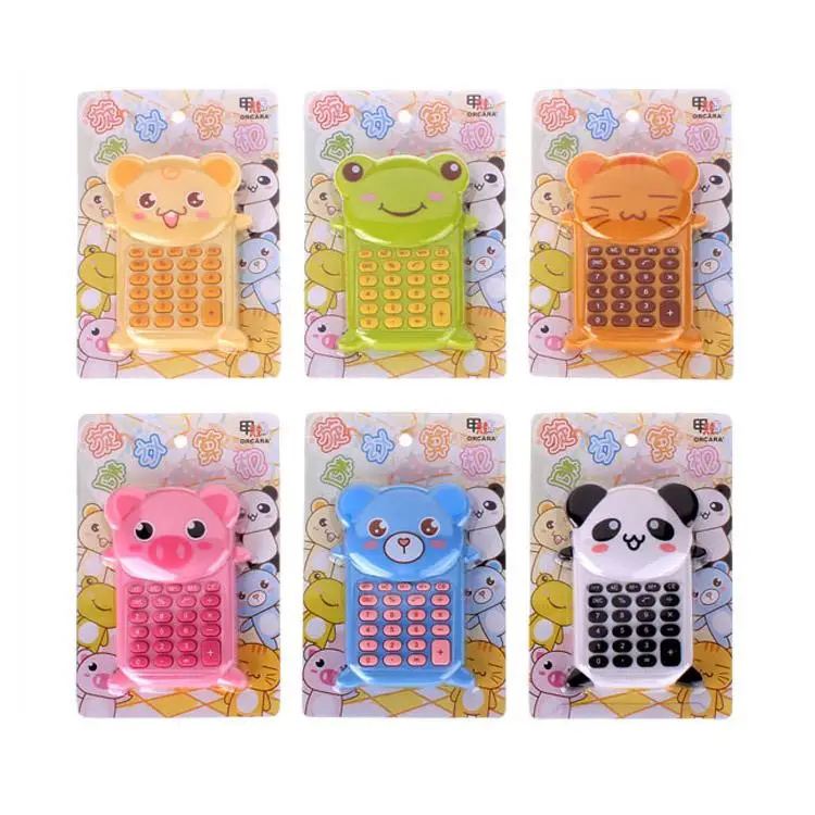 Cute Plastic Animal Shaped Pocket Calculator for Kids