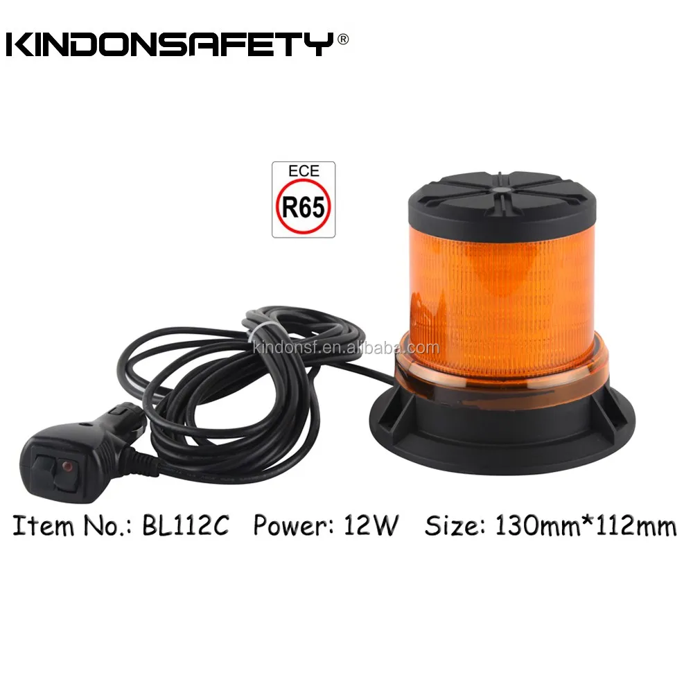 Emark Ece R65 Sae J845 Approved Led Strobe Beacon Light 12w 5 Inch 130mm Magnet Mount Bl112c ...