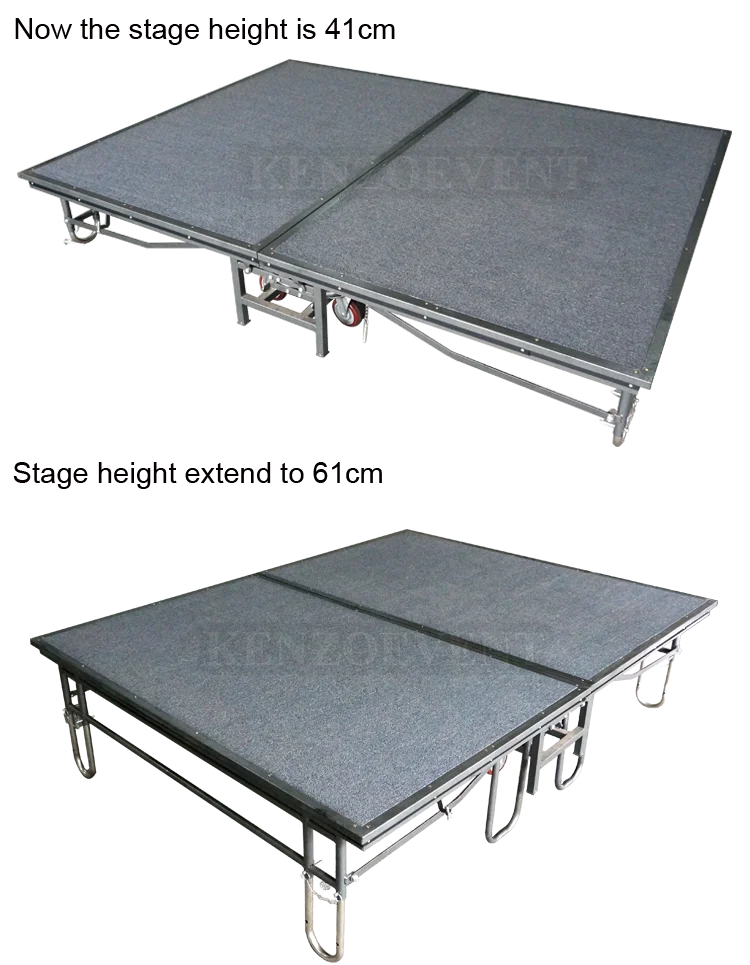 Steel Mobile Folding Stage Platform - Portable & Durable