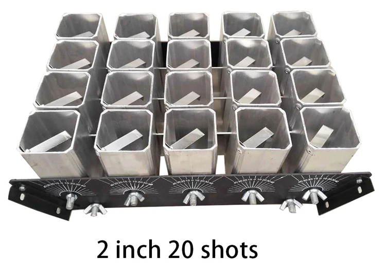 2'' 20 Shots Square Shape Metal Aluminium Alloy Mortar Fireworks ...