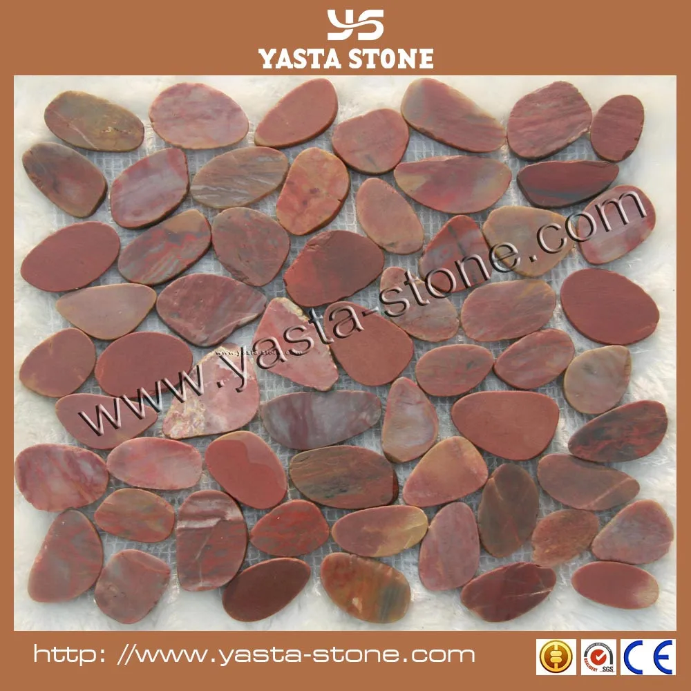 Garden Path Paving Stone White Round Pebble Stone High Polished For ...