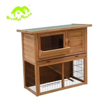 Outdoor Double Decker Handmade Custom Wooden Rabbit Hutch,Double-deck ...
