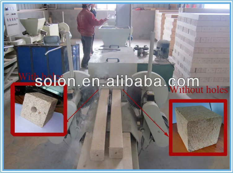 Patented Wood Working Sawdust Block Production Line /sawdust Compress ...