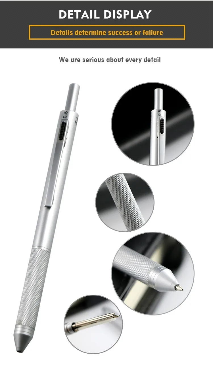 Multifunction Tool Pen 4-in-1 Refill Point Color Ball Pen And Pencil+ ...