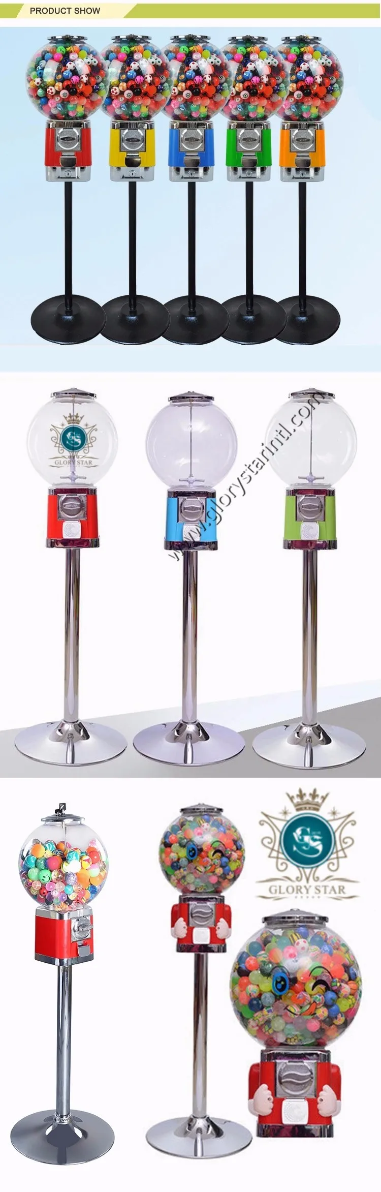High Quality Super Ball Metal Globe Vending Machine Coin-operated ...