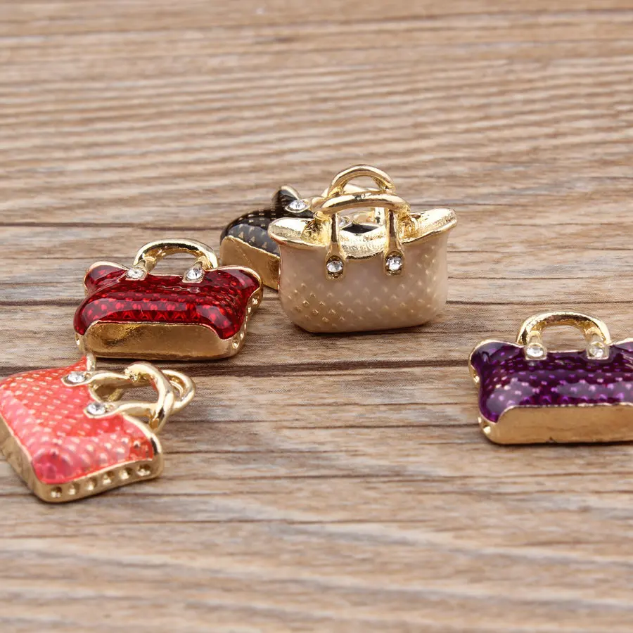 Best Selling Fashion Zinc Alloy 3d Enamel Charm Shape Bag - Buy Charm ...
