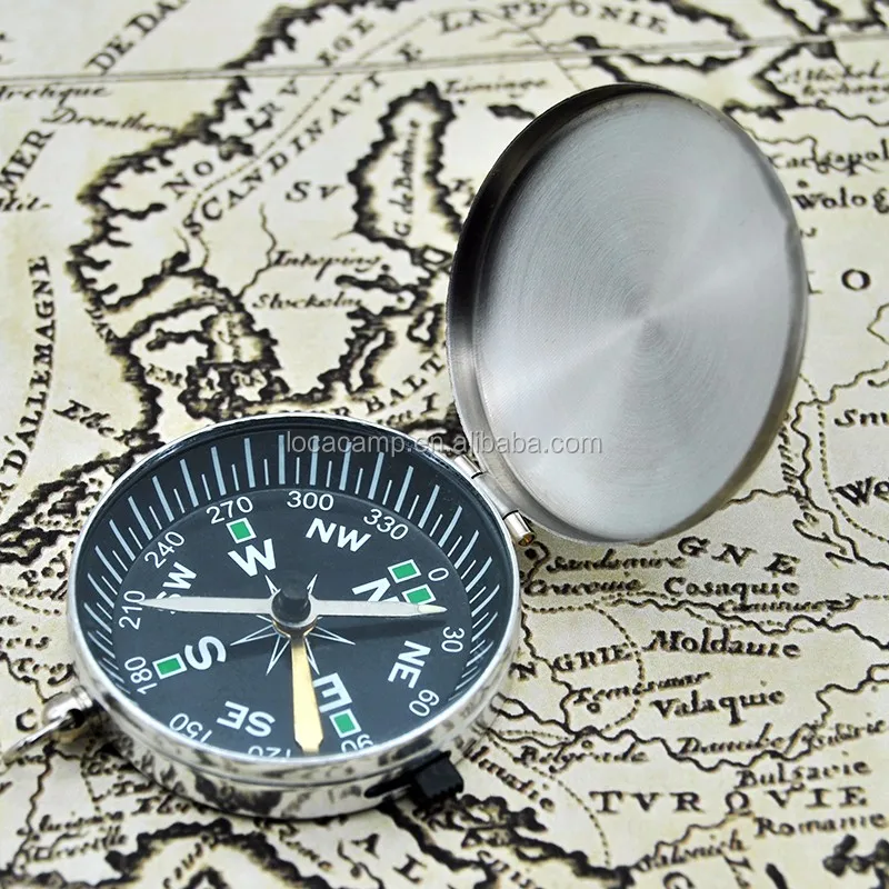 Portable Mini Metal Compass Watch for Hiking & Navigation