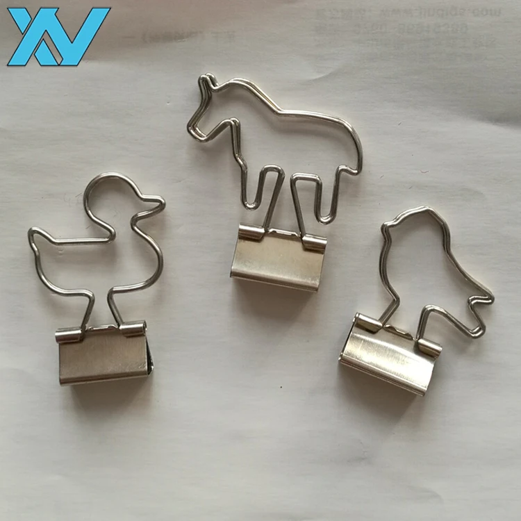 Office Types Fancy Cardboard Business Card Holder Metal Binder Clips ...