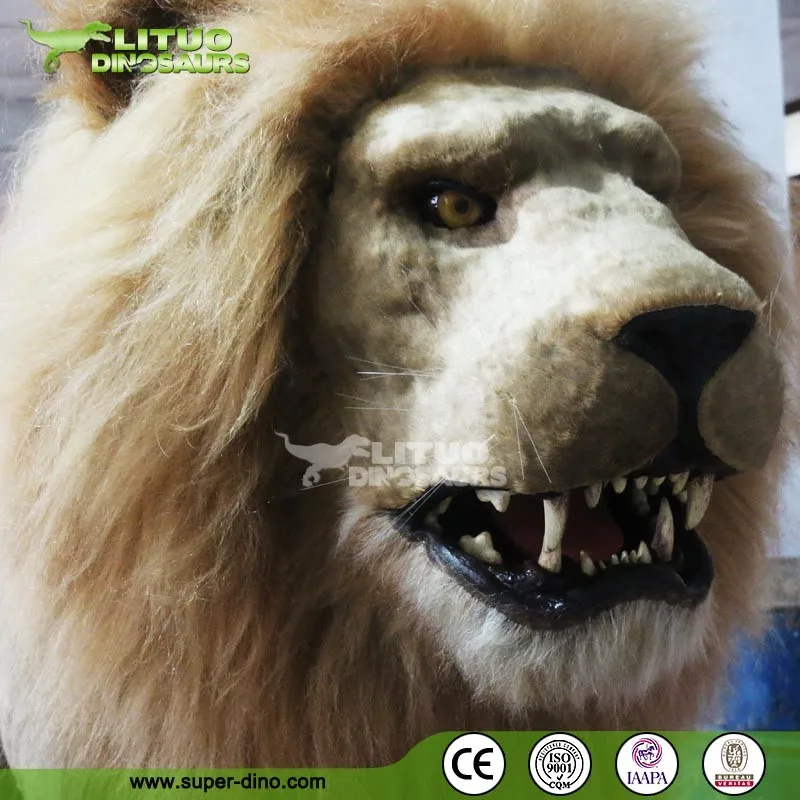 Life Size Moving Animatronic Lion With Fake Fur - Buy Animatronic Lion ...