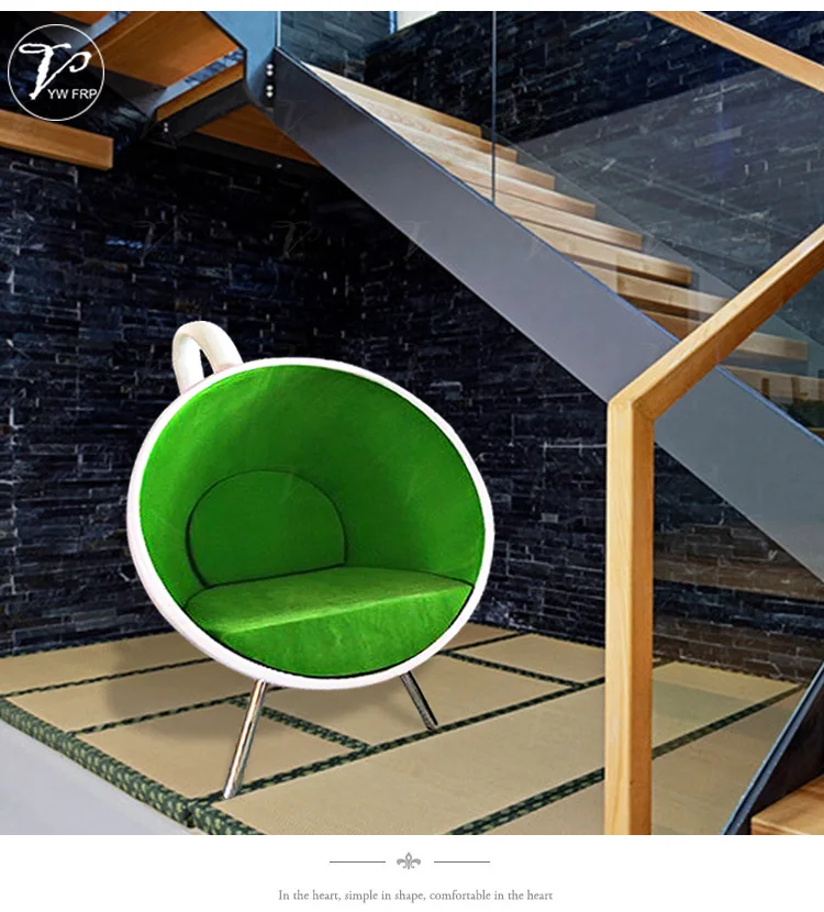 Modern Waiting Leisure Teacups Fiberglass Chair Lounge