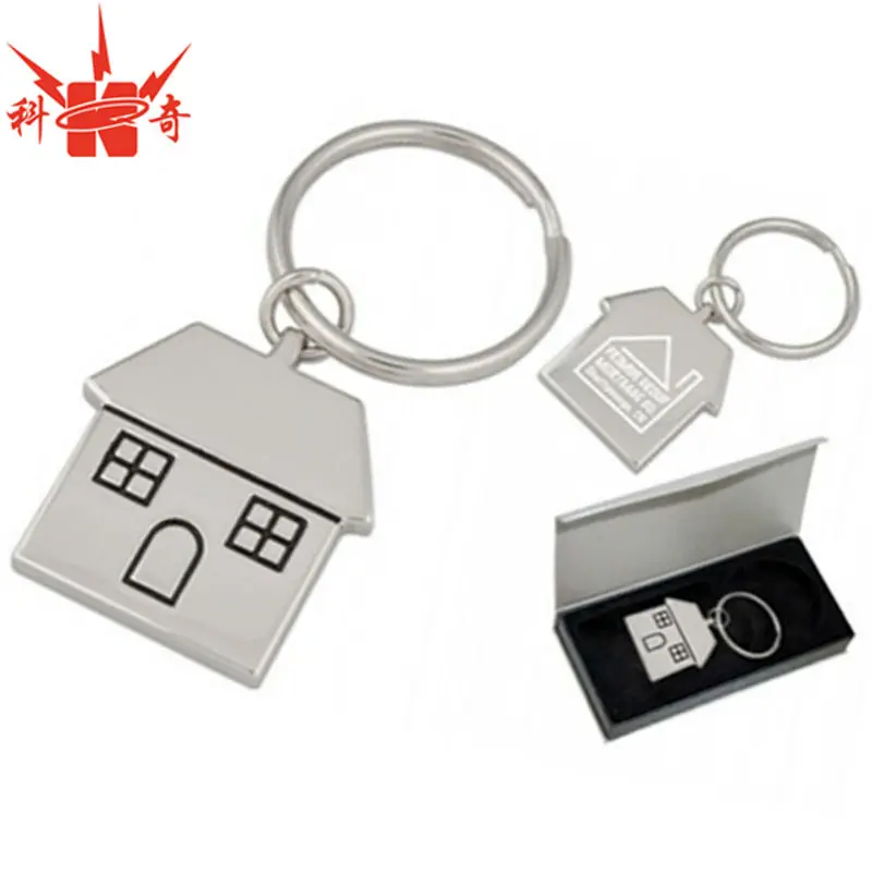 House Shape Keychain With Zinc Alloy With A Fabric Strap Unique House ...