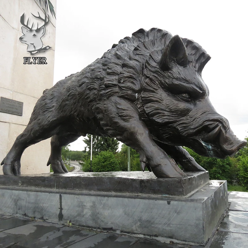 Life Size Metal Wild Boar Statue - Perfect Yard Decoration