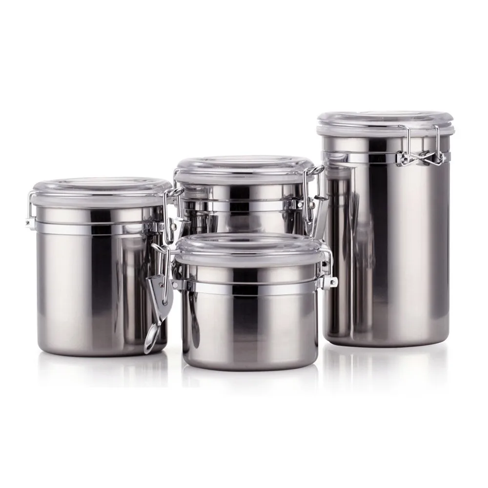 High Quality Custom Stainless Steel Round Food Grade Seal Cookie Jar ...