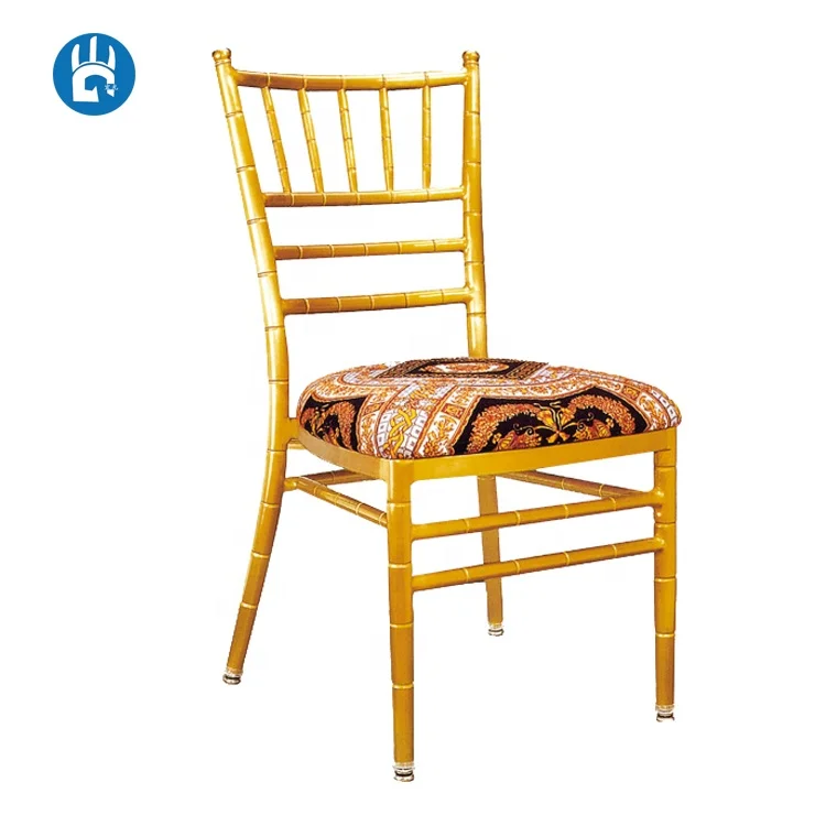 VIP Wedding Bigger Size Aluminium Chevalier Chiavari Gold Chairs for Rent