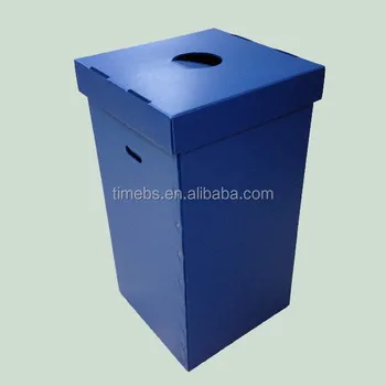 Foldable Large Corrugated Plastic Trash Box - Buy Foldable Large ...