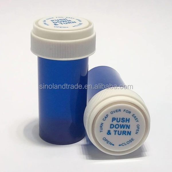 Rx Pharmacy Push Down & Turn Vials Prescription Vials - Buy Plastic ...